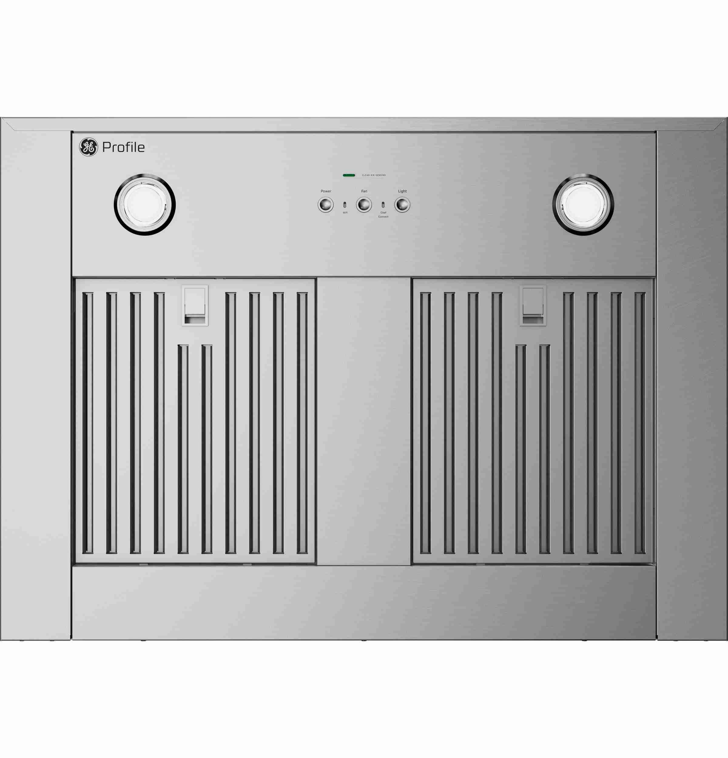 GE Profile 30" Wall-Mount Pyramid Chimney Vent Hood with Clean Air ...